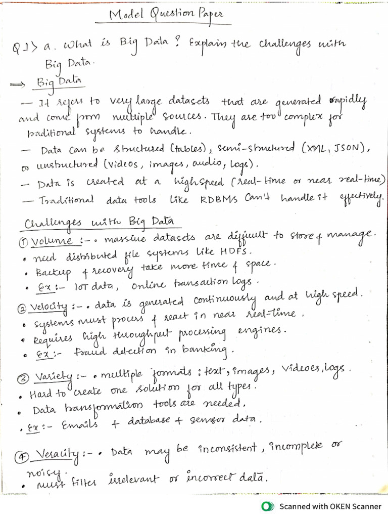 Big Data Model Paper 1 | PDF