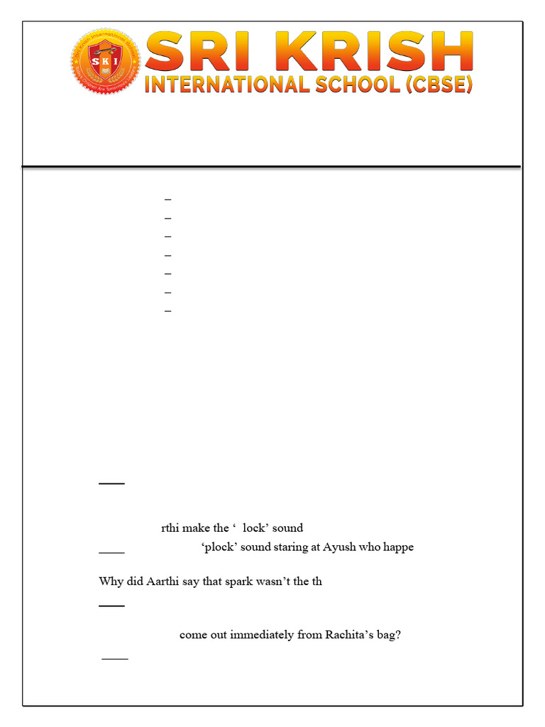 Candy Bandit Mystery Lesson 8 | PDF