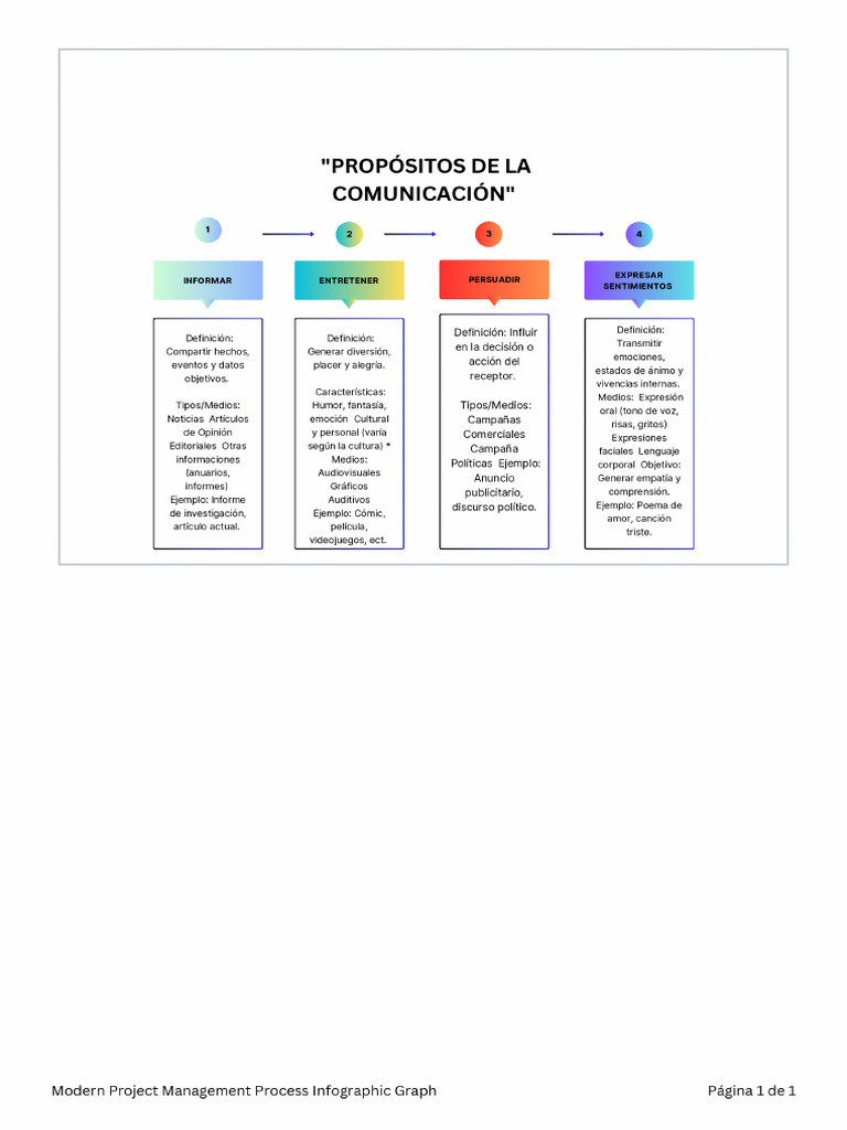 Modern Project Management Process Infographic Graph | PDF