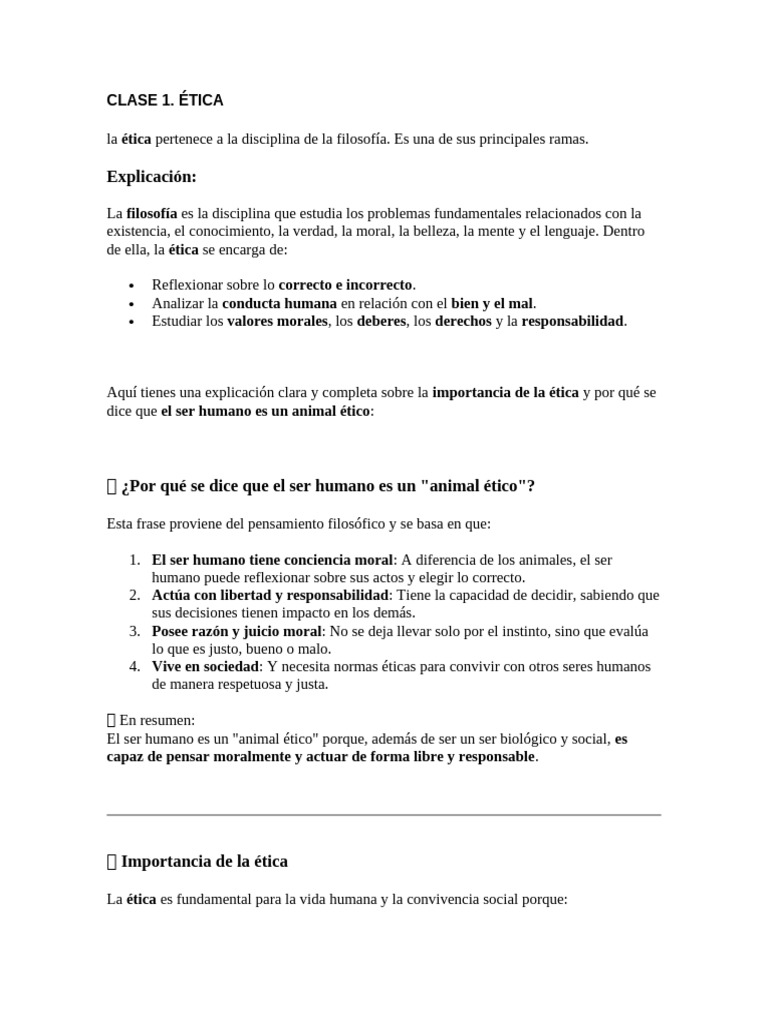 Clase 1 Etica II Trimestre | PDF | Moralidad | Mal