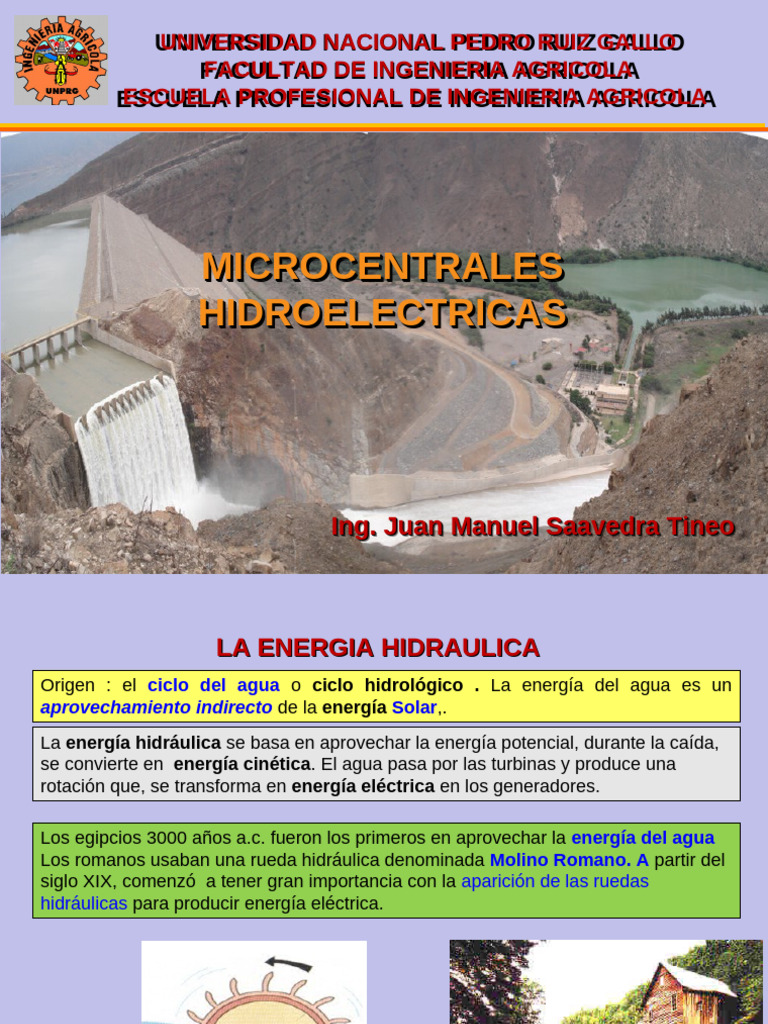 Microcentrales Hidroelectricas | PDF | Hidroelectricidad | Represa