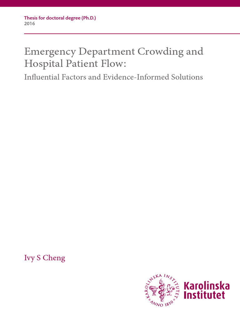 Crowding and ED Flow - Karolinska | PDF | Emergency Department | Medicine