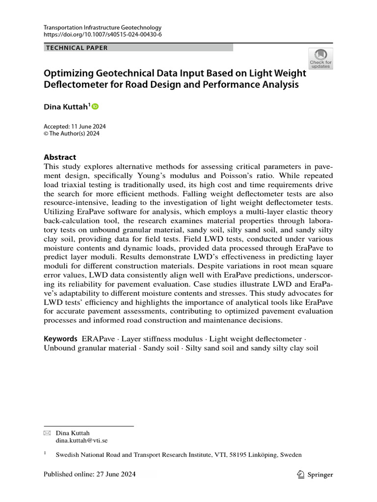 Optimizing Geotechnical Data Input Based On Light Weight Deflectometer ...