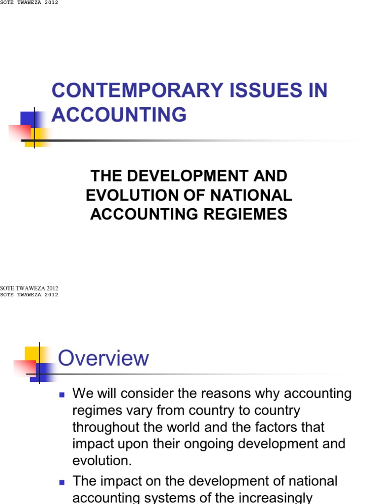 Contemporary Issues in Accounting | PDF | International Financial ...