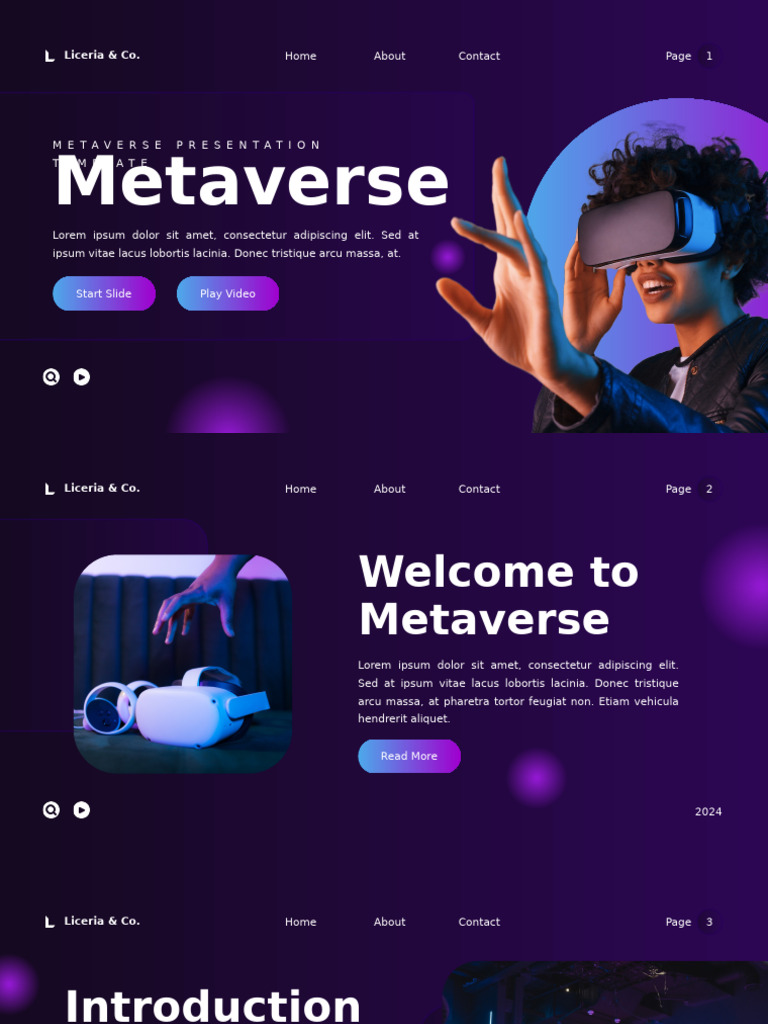 Purple Gradient Modern Metaverse Presentation | PDF