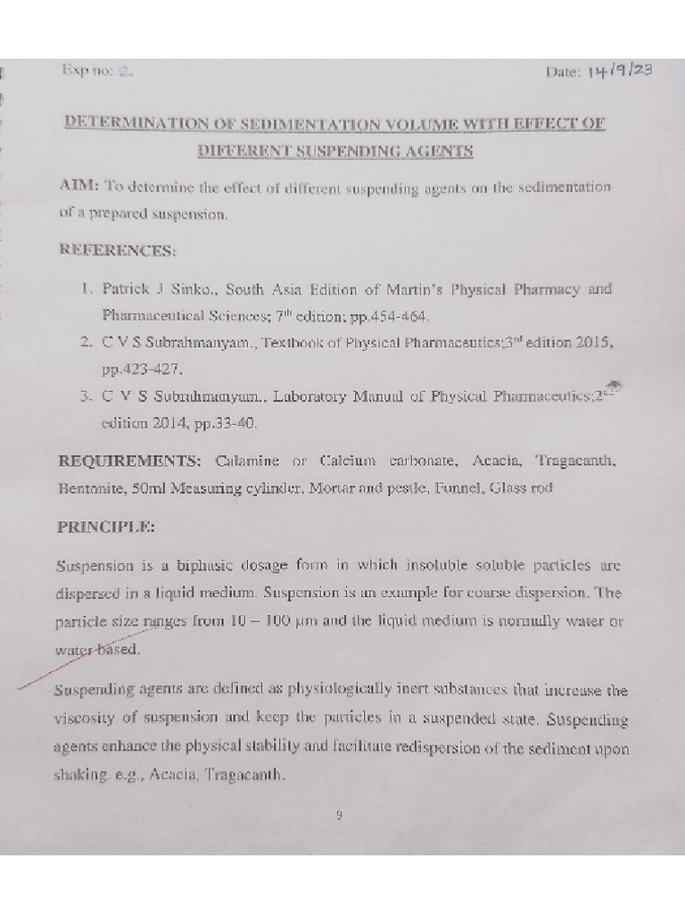Principle Different Suspending Agents | PDF
