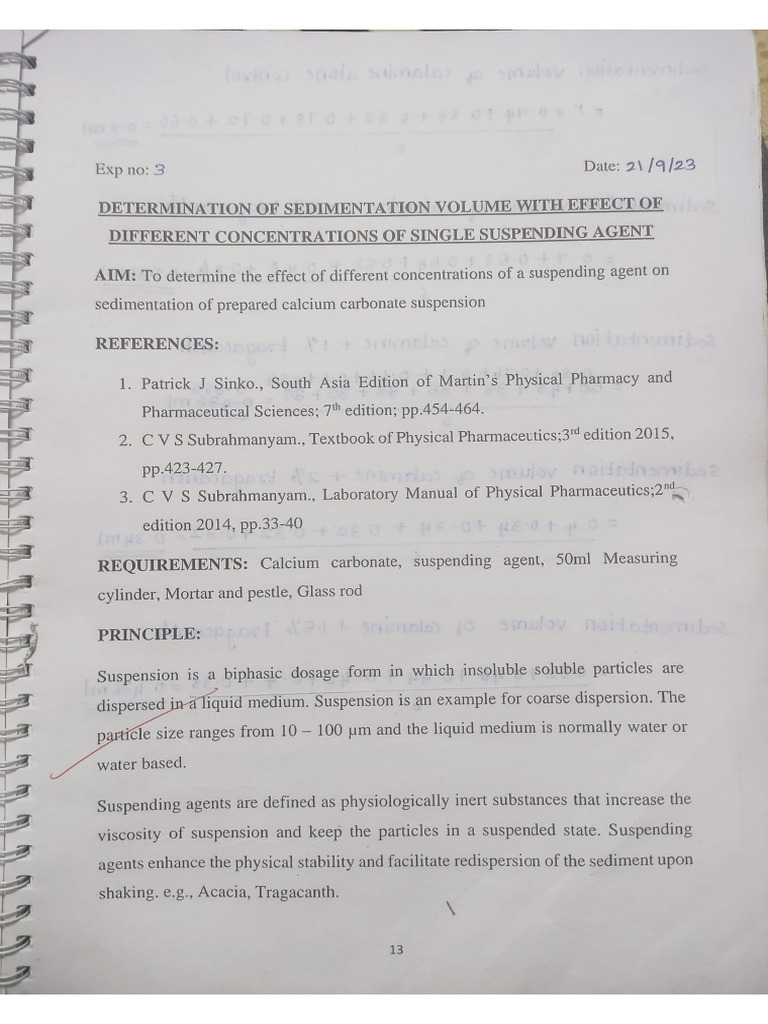 Principle Different Conc Suspending Agent | PDF