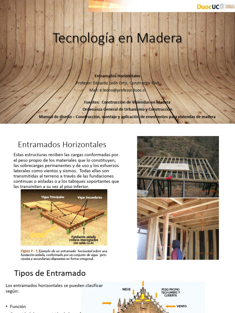 Tecnología en Madera - Entramado Horizontales | PDF | Viga (Estructura ...
