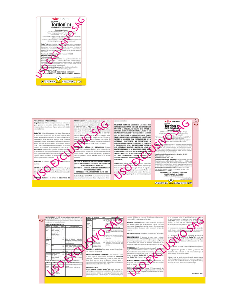 Tordon 101 | PDF | Agua | Herbicida