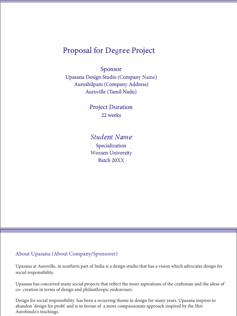 Degree Project Proposal-Format | PDF | Textiles | Cotton