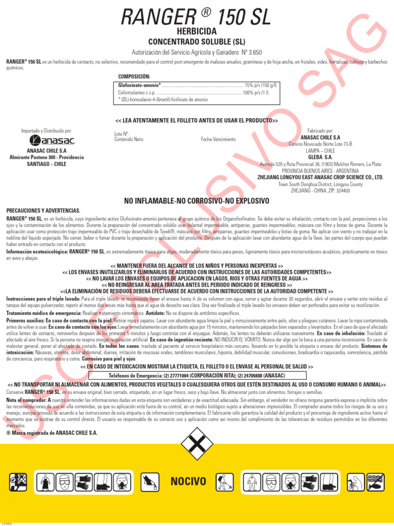 Rangerr 150 SL Folleto 28x215 | PDF | Agua