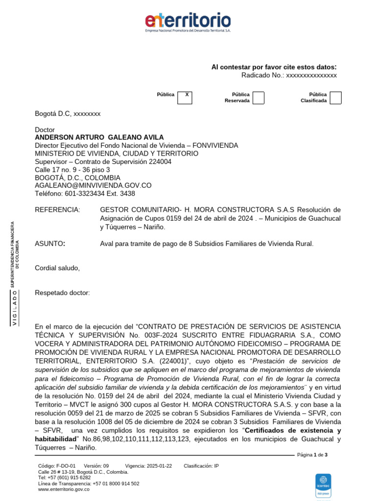 Aval Proyectos HMORA MAYO | PDF