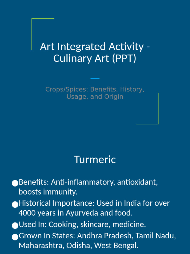 Culinary Art Spices Presentation | PDF