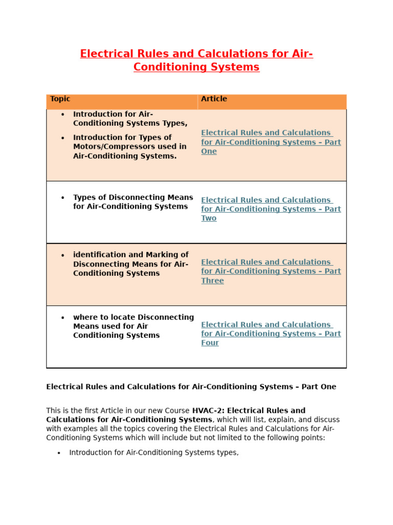 HVAC Electrical Rules Overview | PDF | Air Conditioning | Fuse (Electrical)