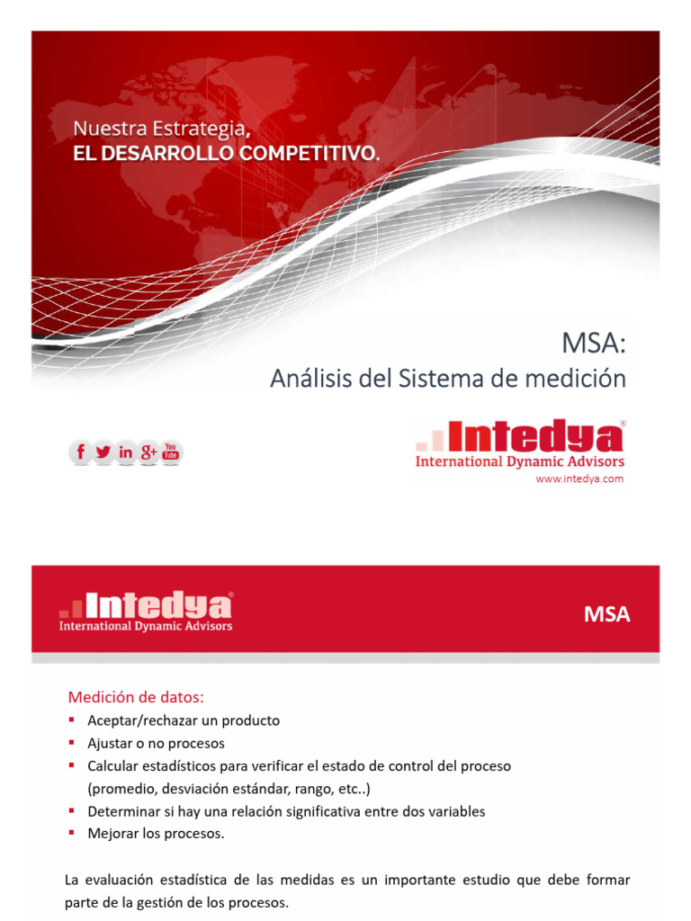 PRESENTACION MSA - 1 (iNTEDYA) - MGF - Send | PDF | Medición ...