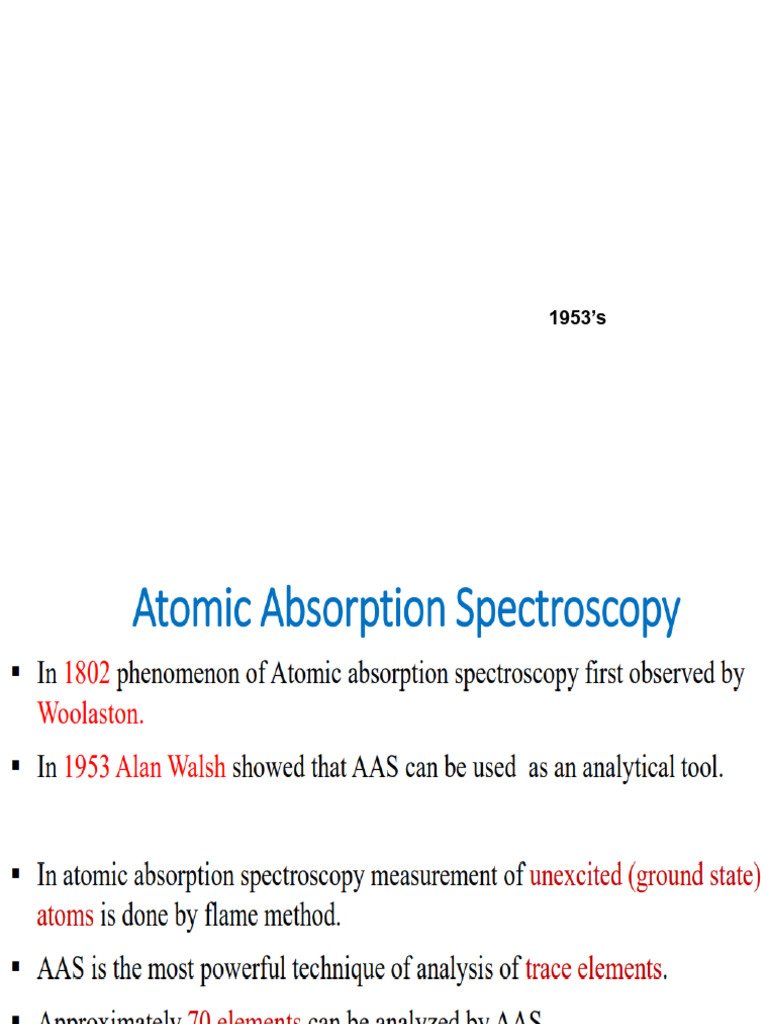 Atomic Absorption Spectros | PDF | Atomic Absorption Spectroscopy | Emission Spectrum