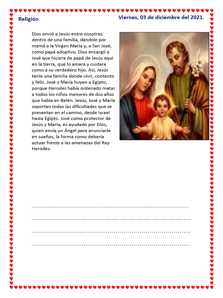 Religión La Sagrada Familia | PDF