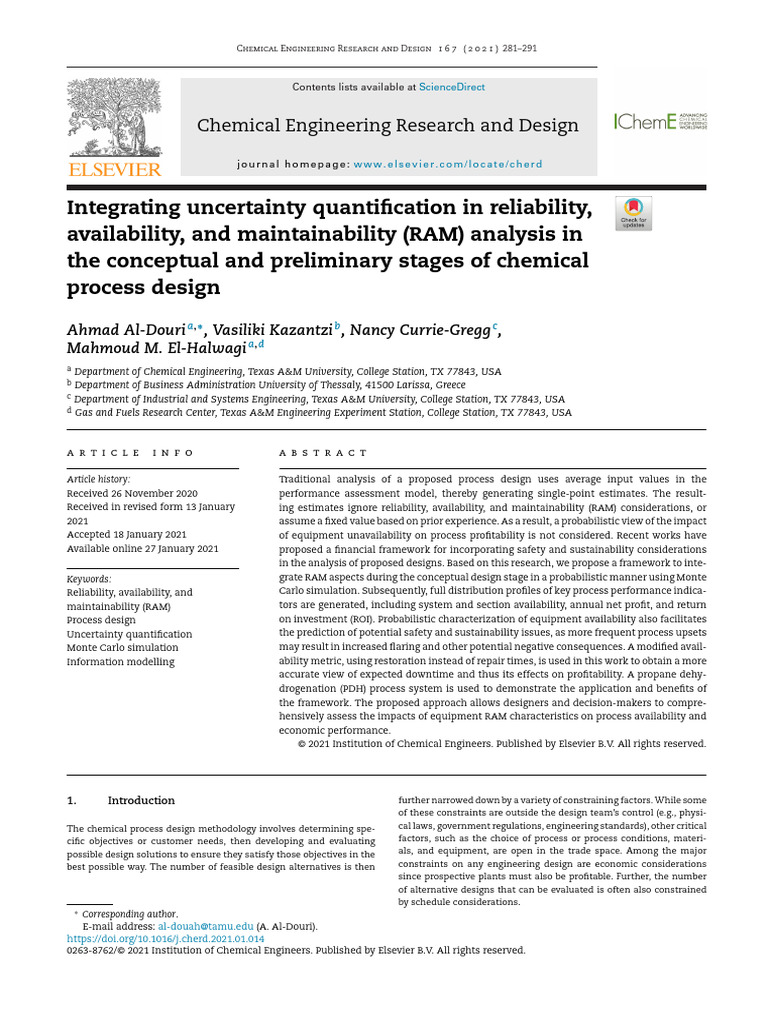 Integrating Uncertainity Quantification in RAM Analysis | PDF | Reliability Engineering ...