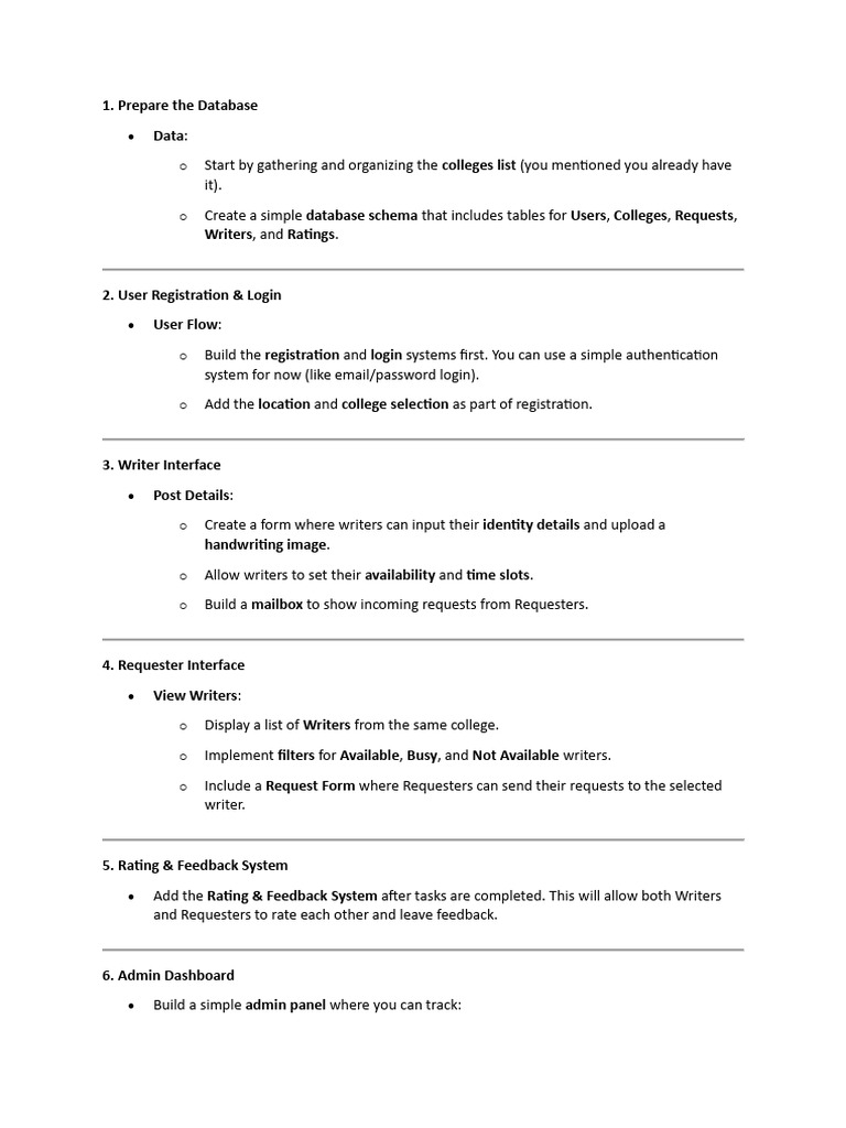 Step by Step Plan | PDF