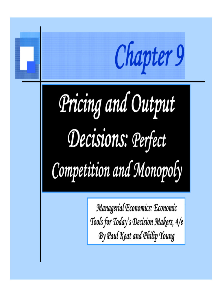 Ch09-Pricing Persaingan Sempurna Monopoli | PDF | Profit (Economics) | Monopoly