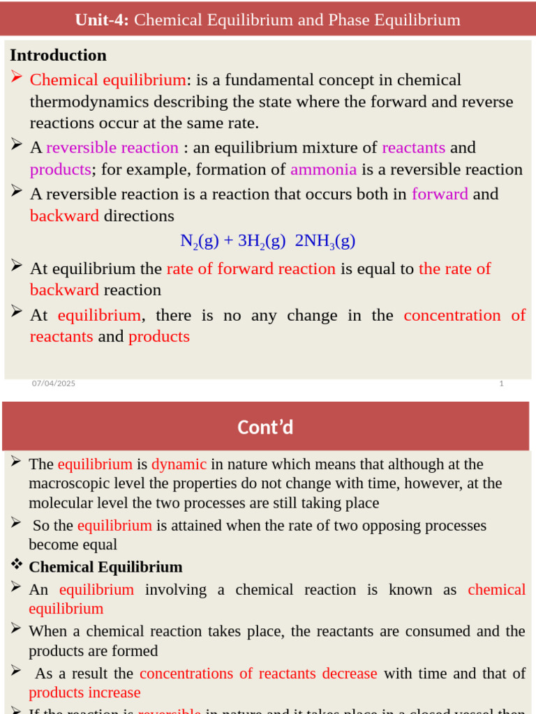 Chemical Equilibrium Concepts Explained | PDF | Chemical Equilibrium ...