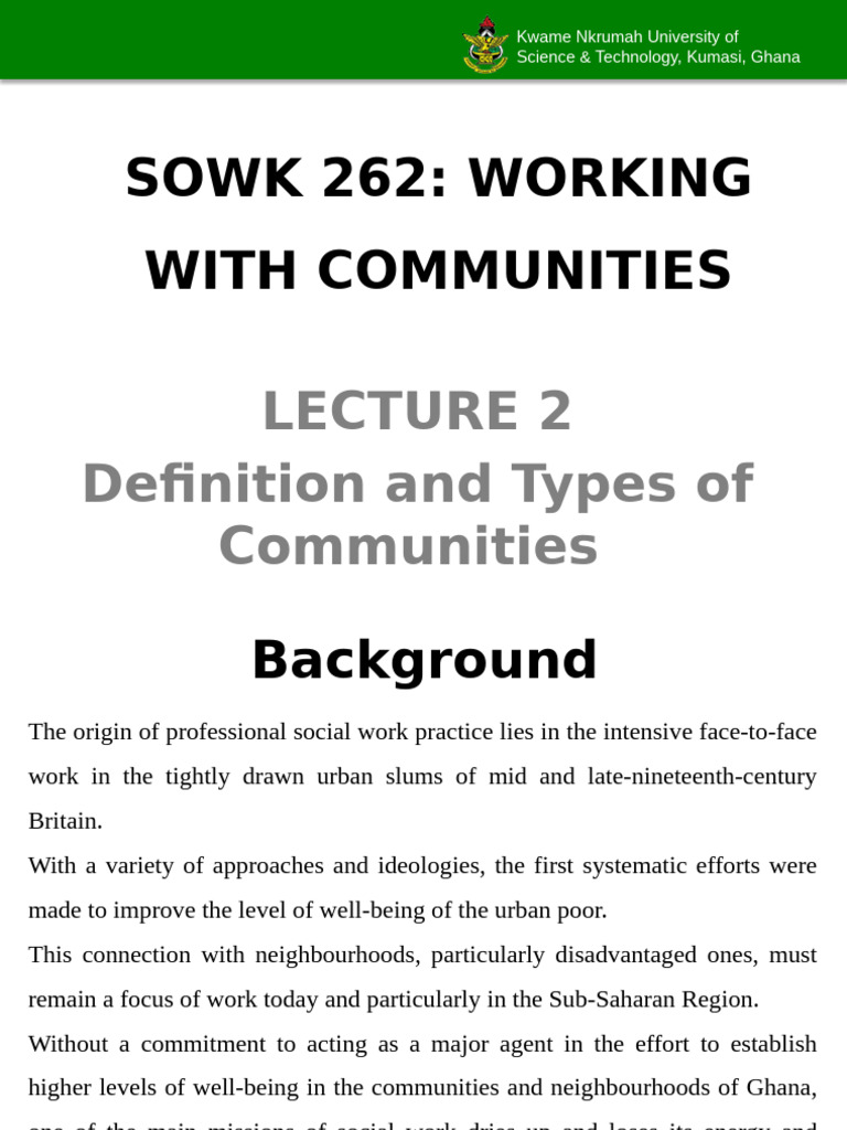 Understanding Community Types | PDF | Community | Empowerment