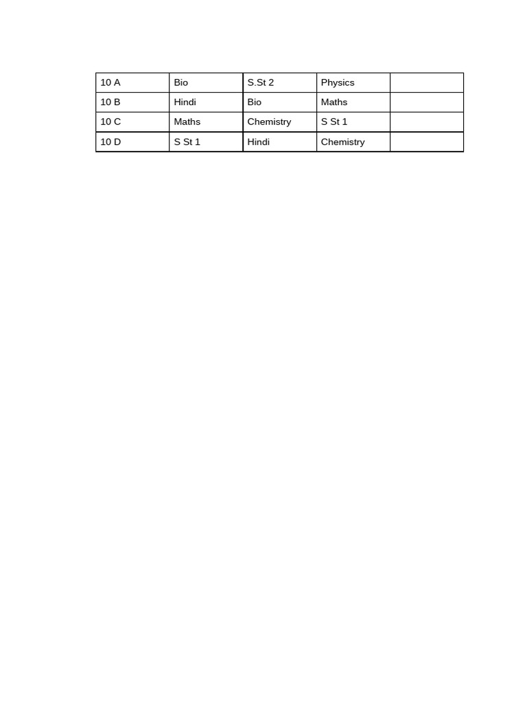 Time Table - 2 | PDF