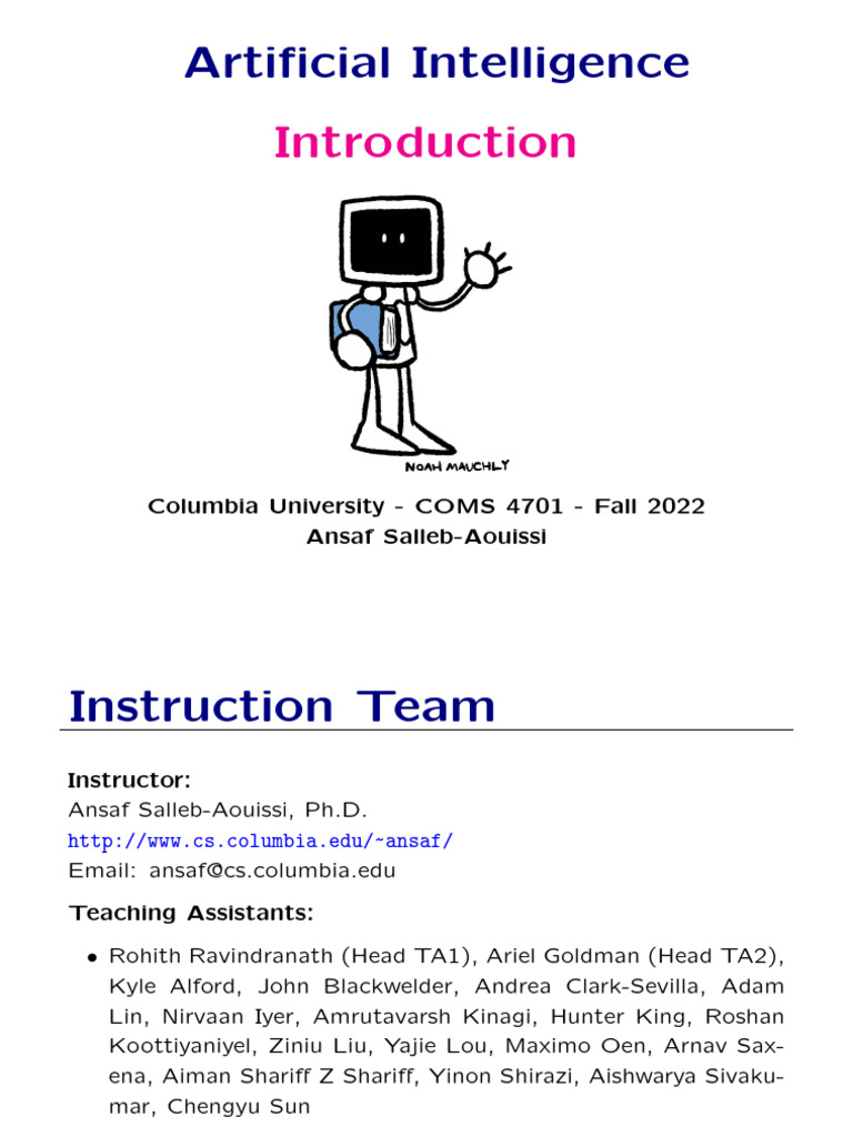 1-AI Introduction F2022 | PDF | Artificial Intelligence | Intelligence (AI) & Semantics