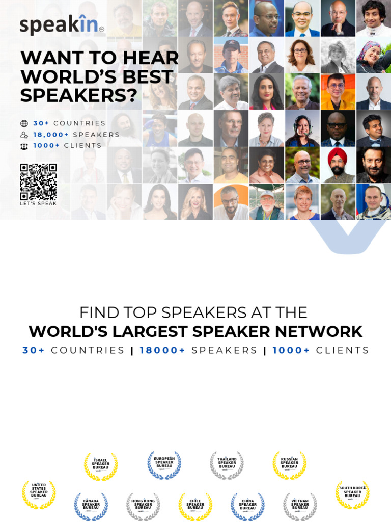 About SpeakIn Speakers Bureau - Excellence in Thought Leadership - 2024 ...