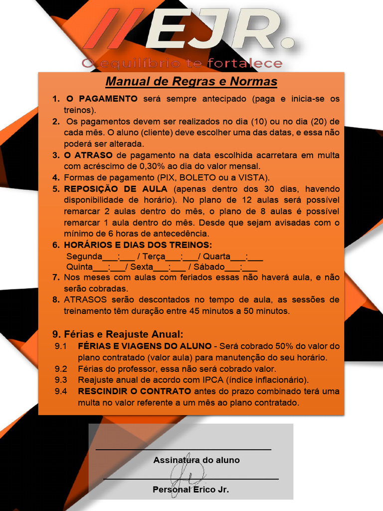 Manual de Regras e Normas | PDF