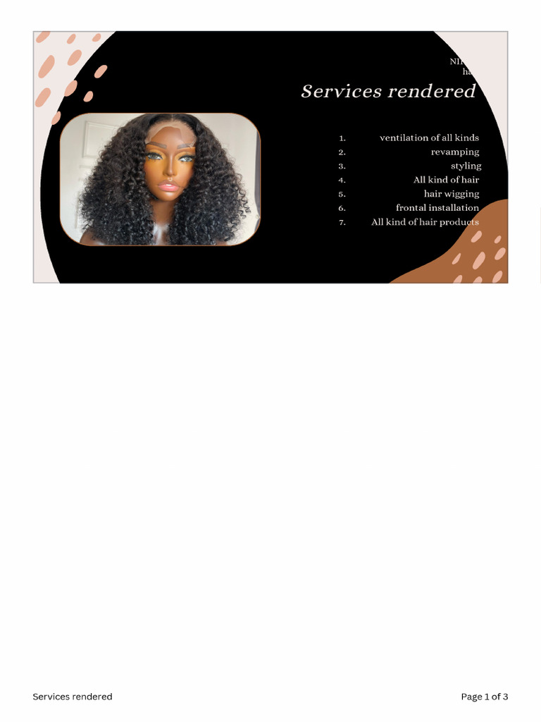 Services Rendered PDF | PDF