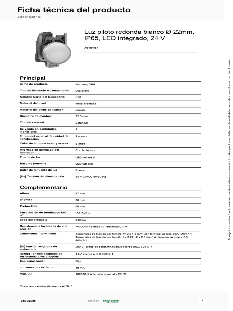 Piloto Blanco l23 05 Ice 60947 5 1 | PDF | Diodo emisor de luz | Bienes ...
