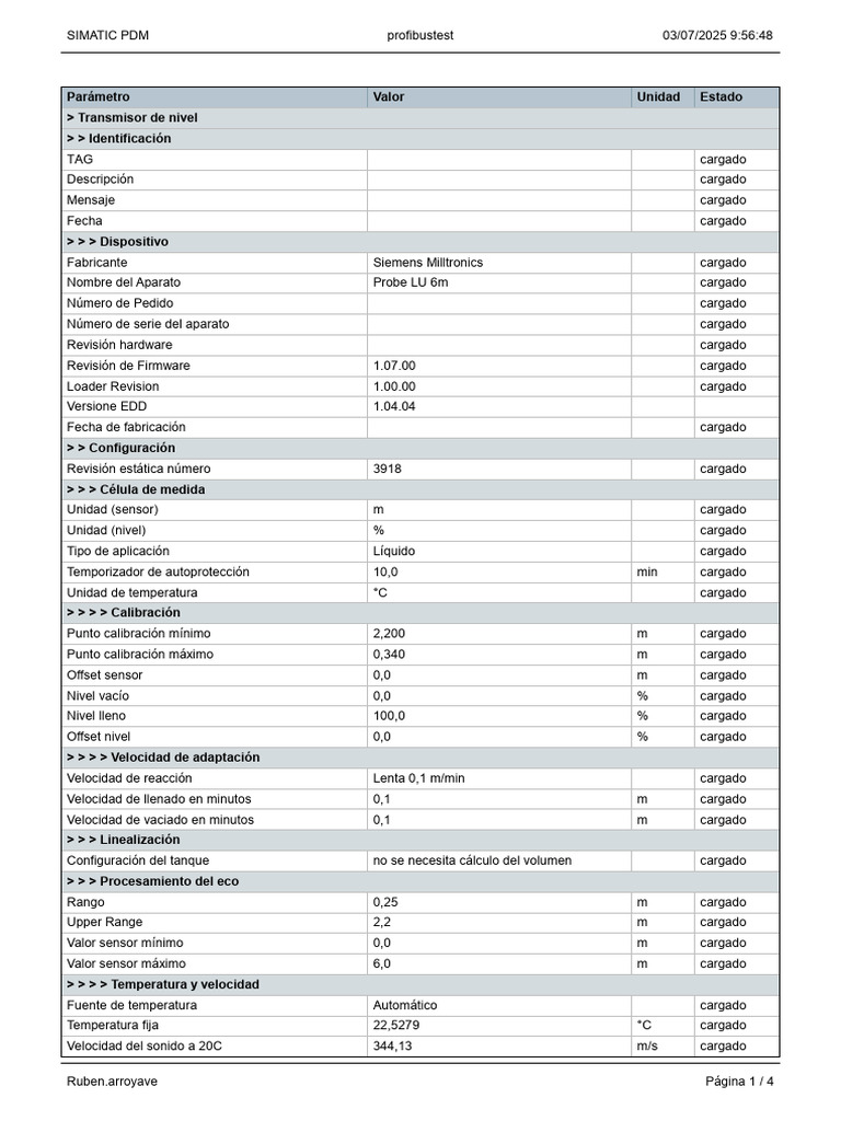 Probe Lu Profibus | PDF