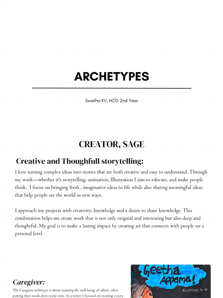) Swetha KV - Archetypes | PDF