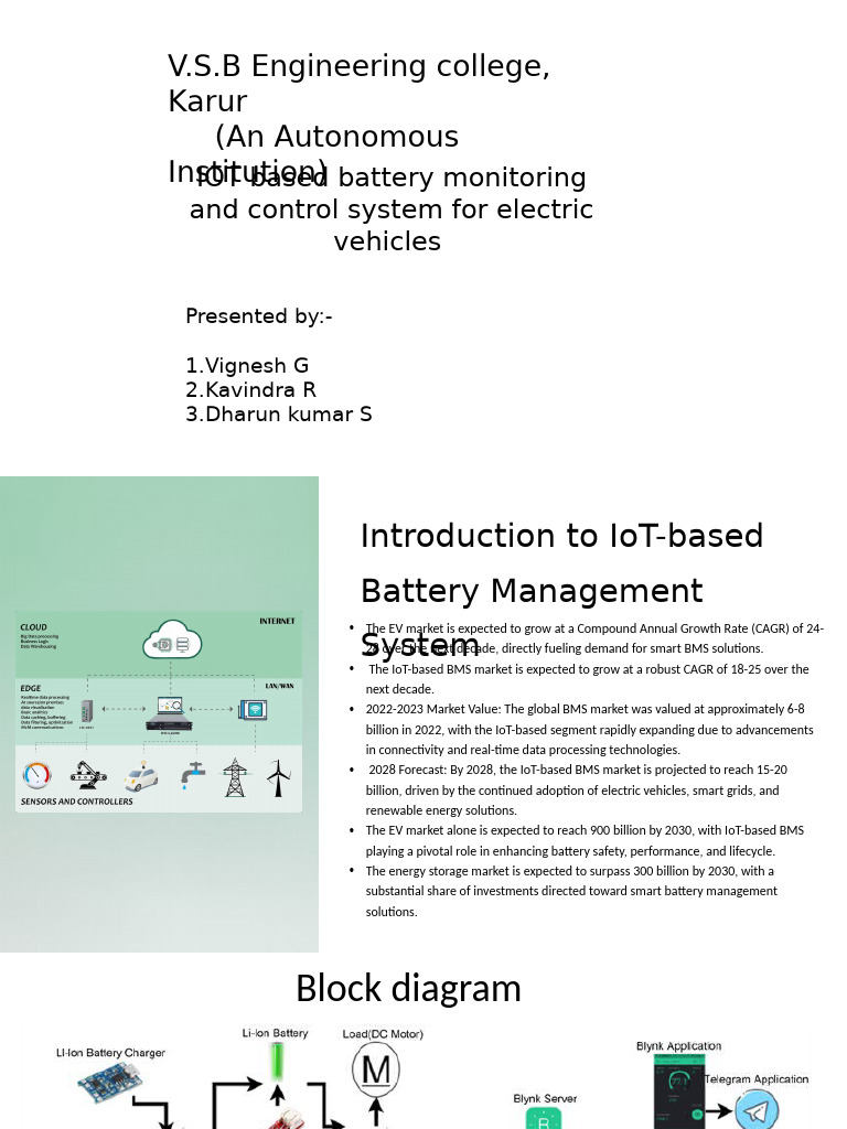 Introduction To IoT Based Battery Management System | PDF | Cloud Computing | Computing