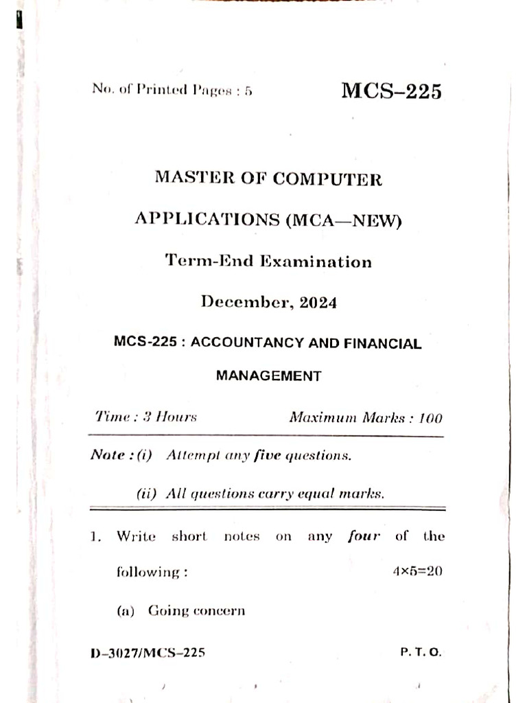 MCS-225 (Dec 2024) | PDF