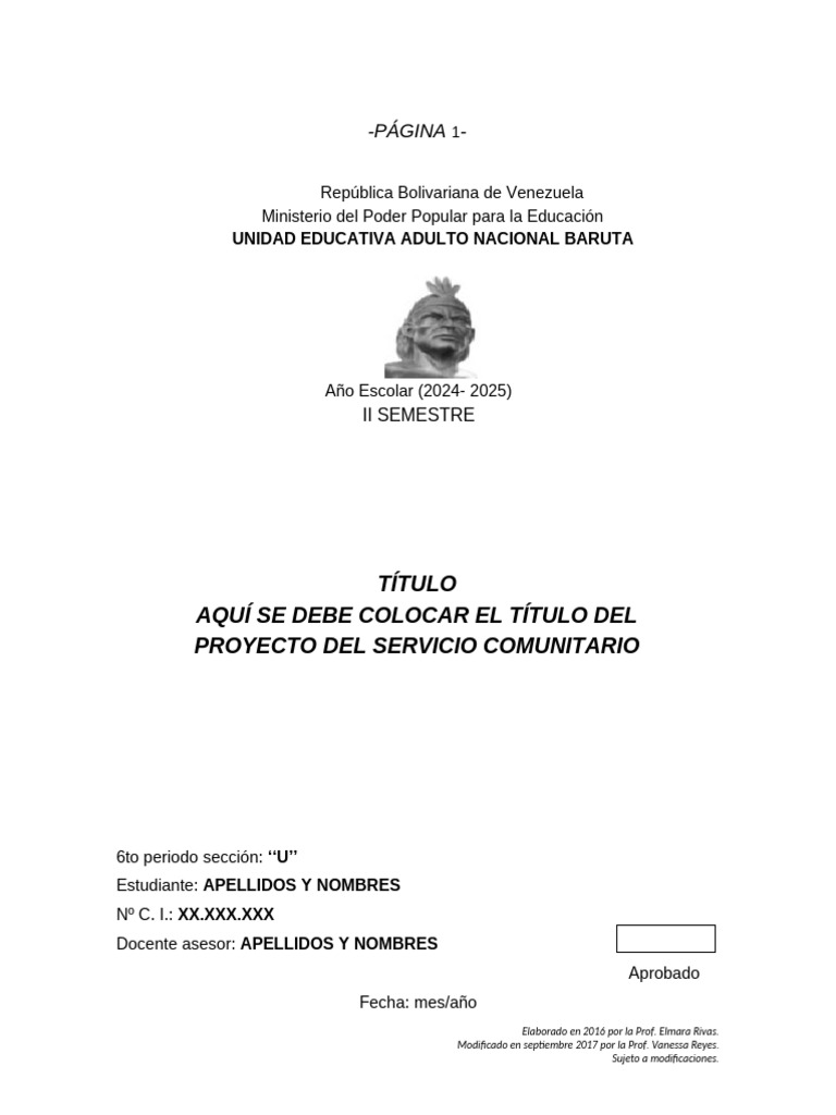 Proyecto de Servicio Comunitario 2024-2025 | PDF