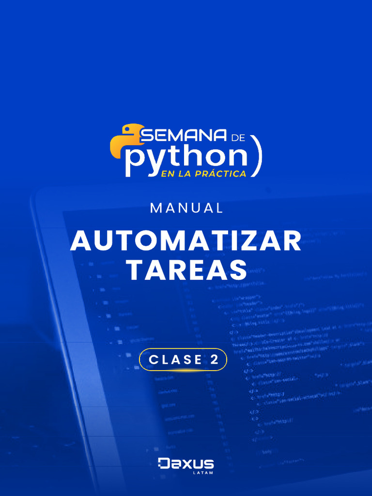 Material Clase 2 - Semana de Python - Daxus Latam | PDF | Python (lenguaje de programación ...