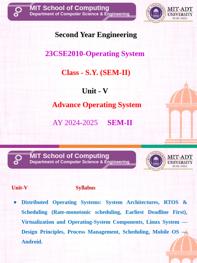 Unit-V - Advance Operating System | PDF | Operating System | Android (Operating System)