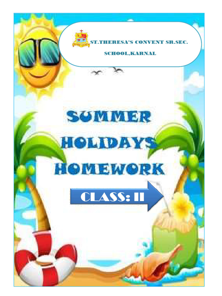 Summer Holiday Homework Cover Page | PDF