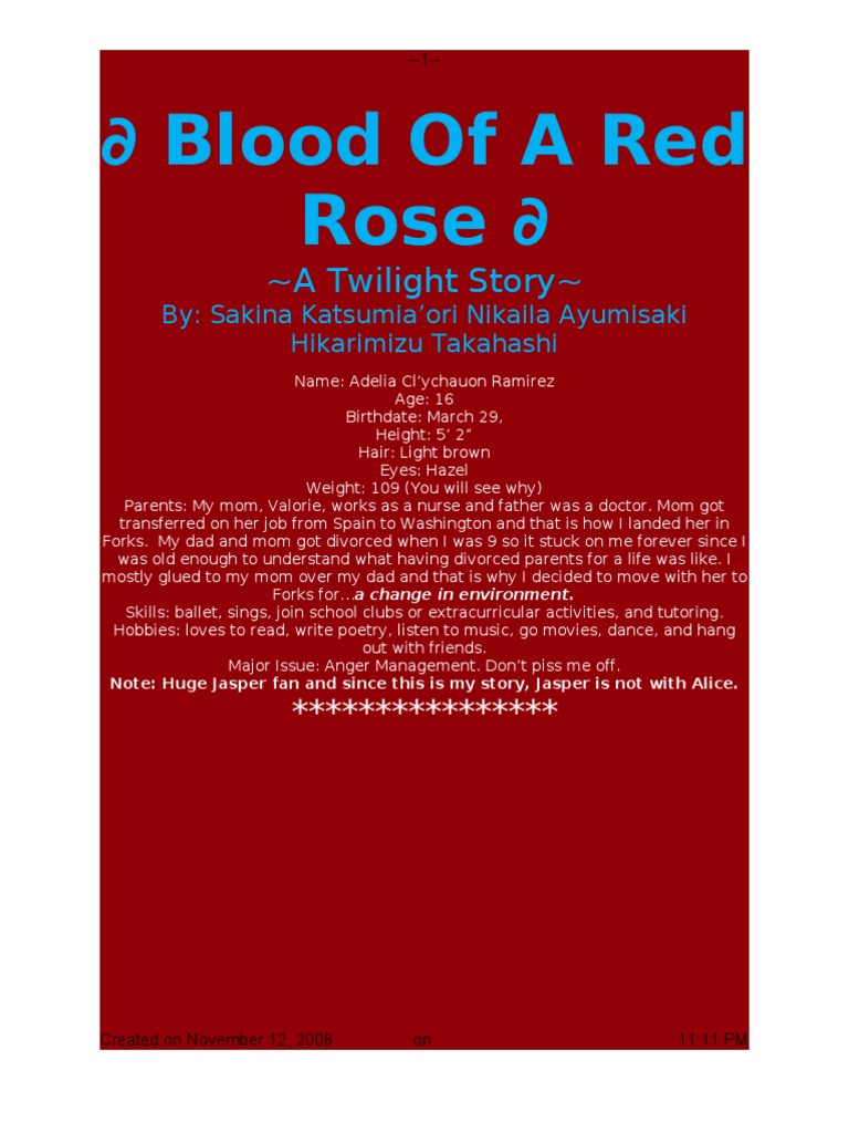 Blood of A Red Rose | PDF