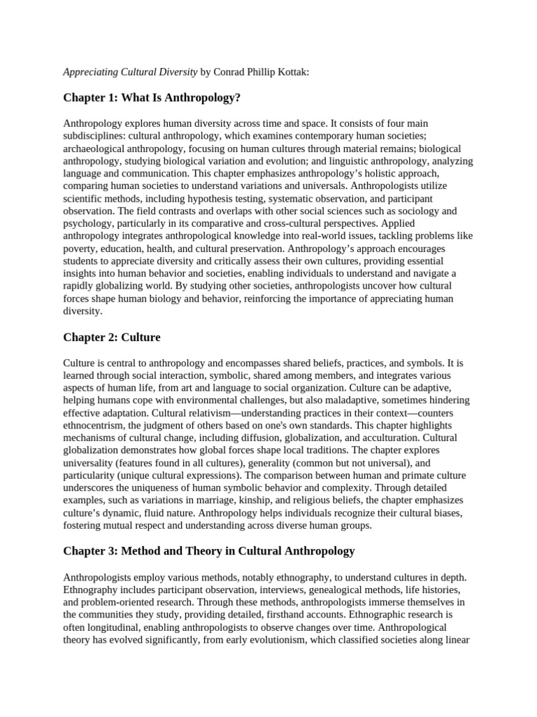 Culrural Anthropology by Conrad Phillip Kottak | PDF | Anthropology | Kinship
