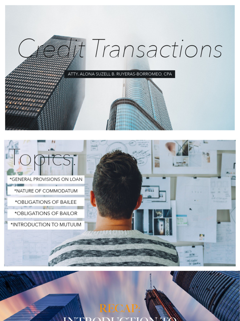 Day 2 June 27 - Commodatum and Mutuum (Part 1) | PDF | Loans | Private Law