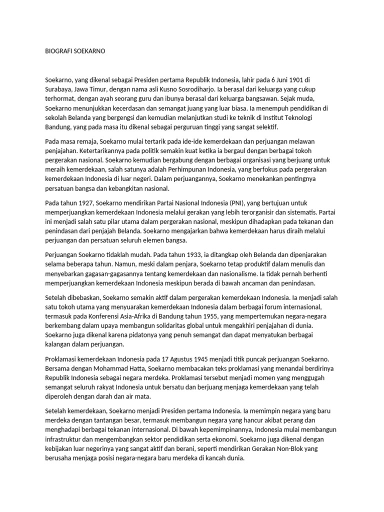 Biografi Soekarno | PDF