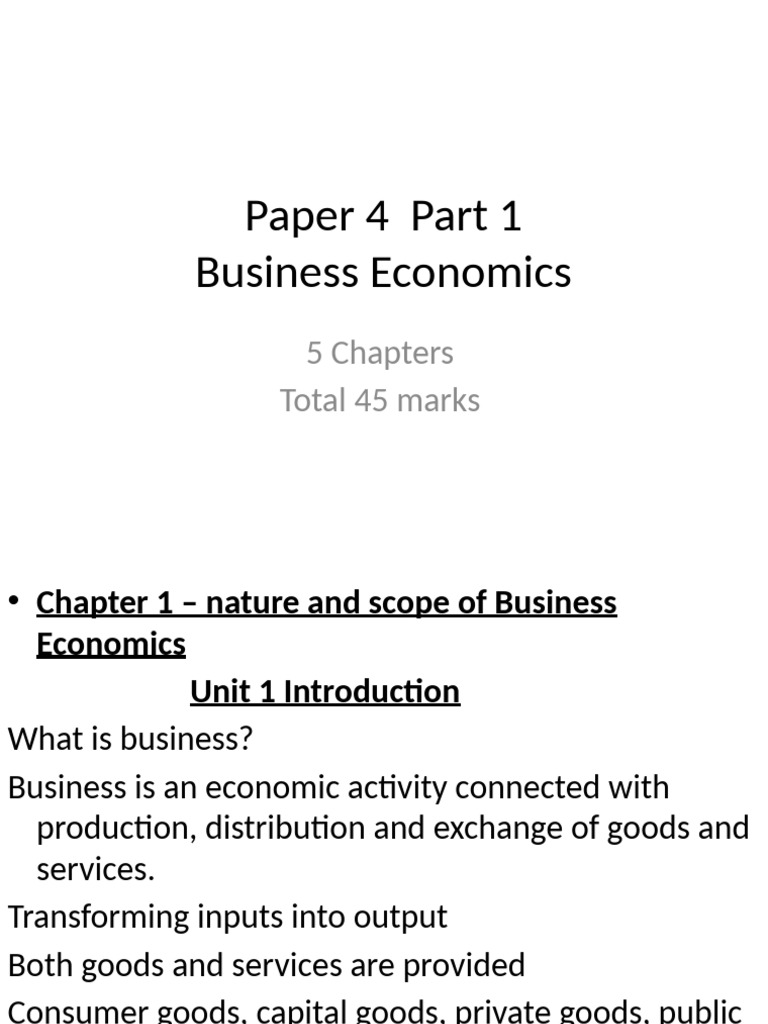 Economics Chapter 1 | PDF | Economics | Microeconomics