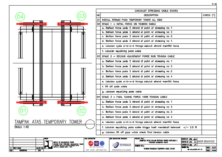 Rev 1 - Skematik Stressing Cable Stayed | PDF