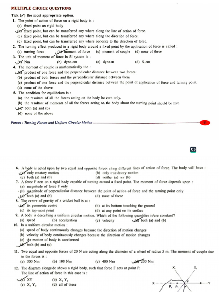 CH 1 Textbook Exercise MCQ | PDF