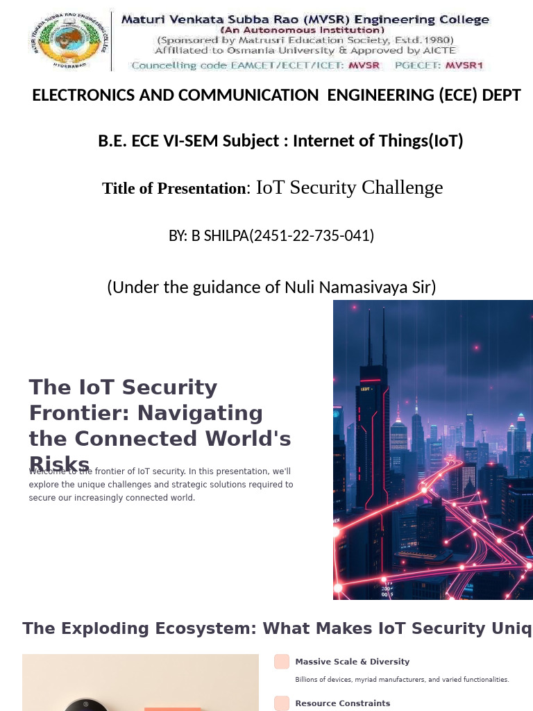 The IoT Security Frontier Navigating The | PDF | Internet Of Things | Security
