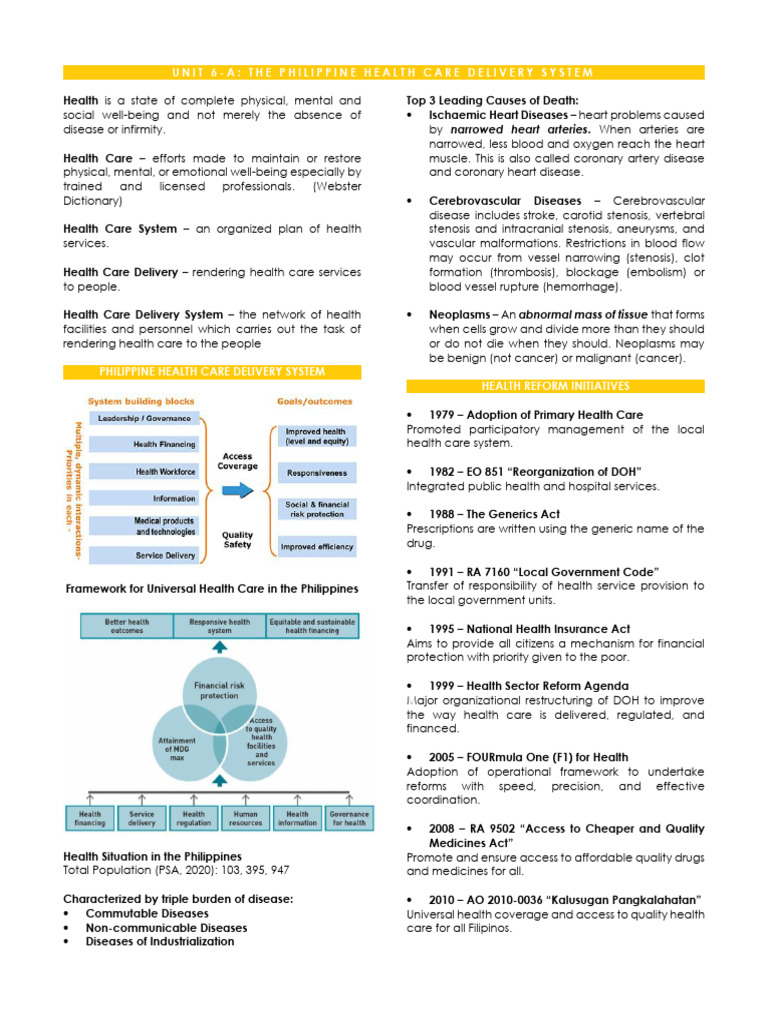 Philippine Health Care Delivery System | PDF | Clinical Medicine ...