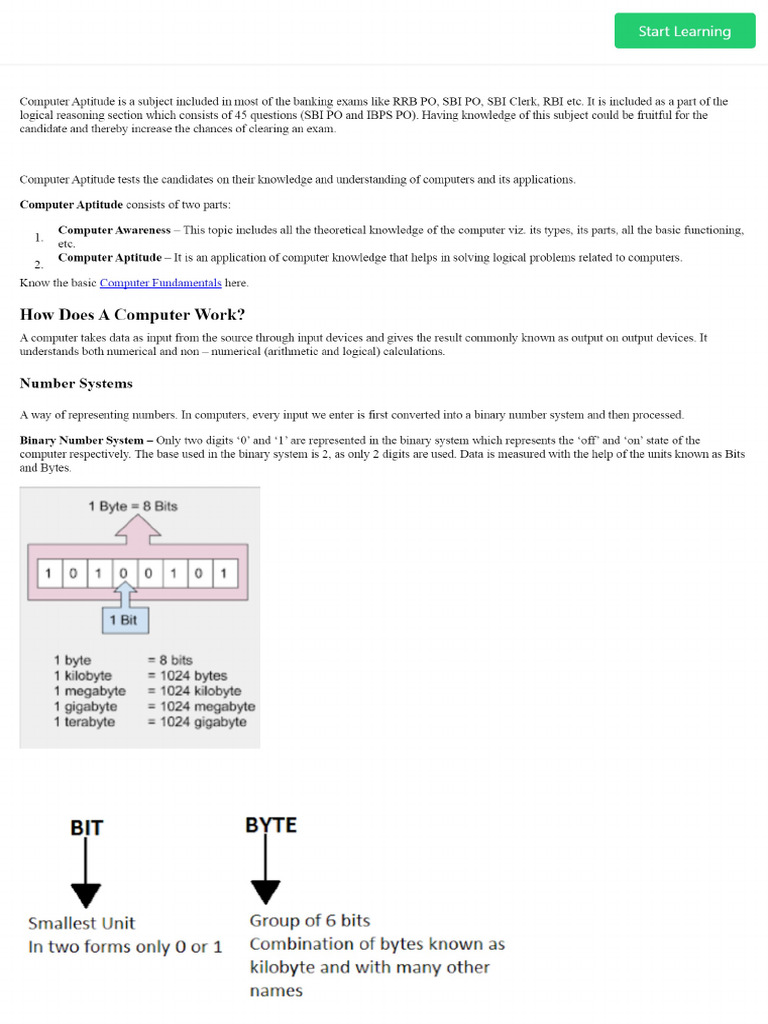 Computer Aptitude Notes - Operating System, Computer Network | PDF